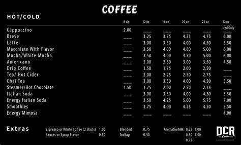 Compass Coffee Drink Menu Drink Menu Ninja Coffee Bar Recipes Coffee Shop Menu