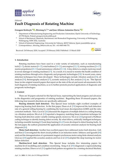 Pdf Fault Diagnosis Of Rotating Machine