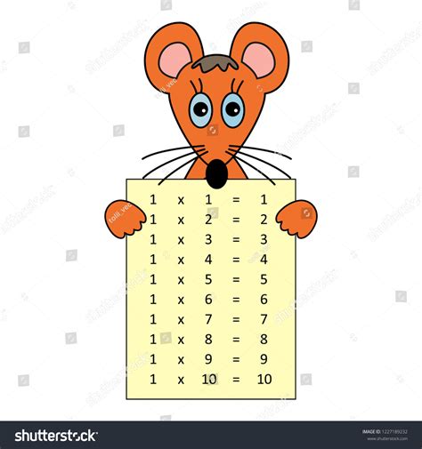 Worksheet Multiplication Table Educational Material Primary Stock