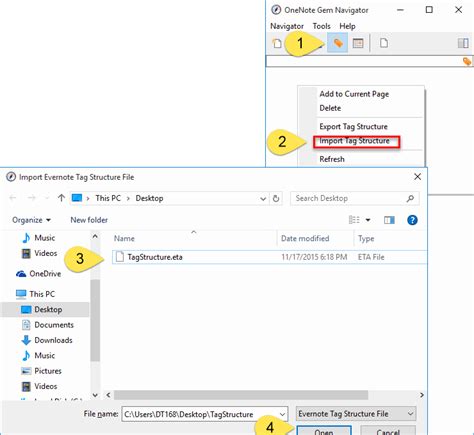 导入 Evernote 多级标签到 OneNote 中 数字笔记珍宝 OneNoteGem