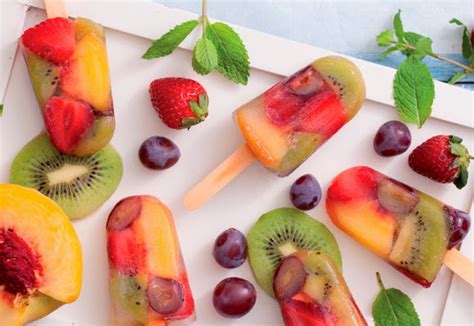 Picolé pedaços de frutas Saúde e Beleza