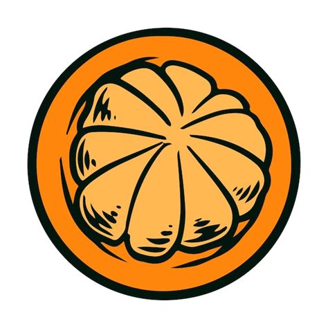 Premium Vector Orange Vintage Hand Drawing Tropical Fruit Vector