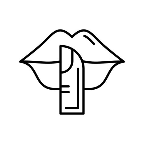 Silence Vector Icon 12937939 Vector Art At Vecteezy