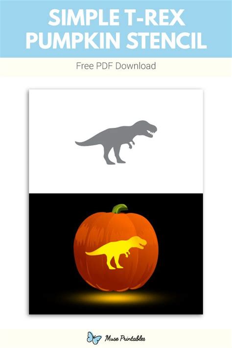 T Rex Pumpkin Carving Patterns