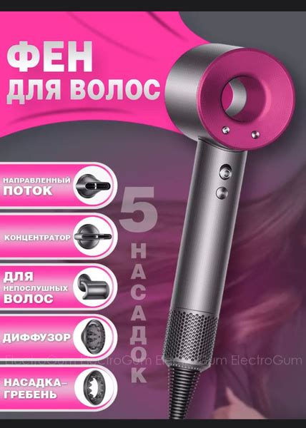 Набор для укладки волос ElectroGum профессиональный, фуксия - купить по ...