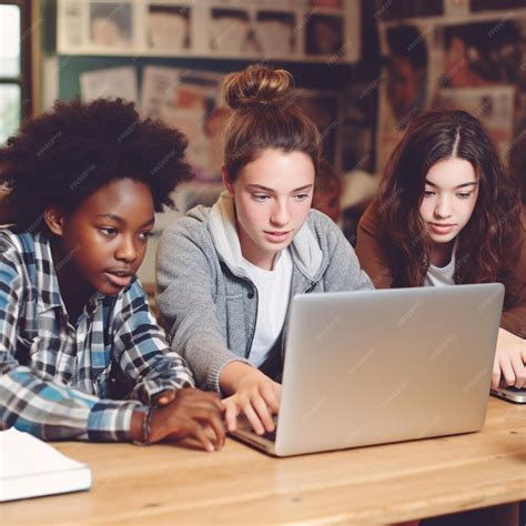 The Student Using A Technology Premium Ai Generated Image