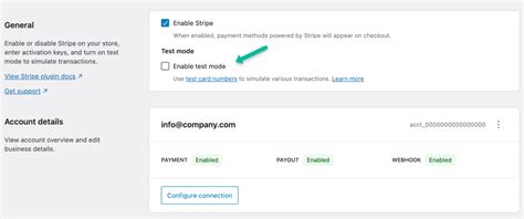 configuring woocommerce stripe test keys checkview