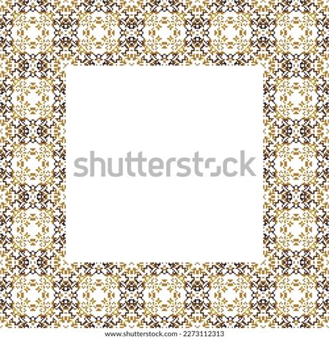 Border Frame Red White Vintage Pattern Stock Vector Royalty Free Shutterstock