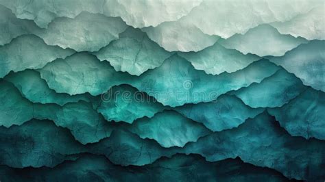 Abstract Artistic Texture Resembling Layered Ocean Waves Featuring Various Shades Of Blue Stock