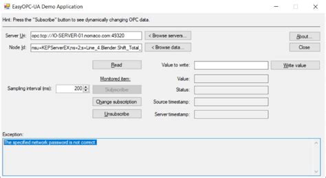 Opc Labs Easyopcuademo Unable To Connect To Kepserverex Opc Labs