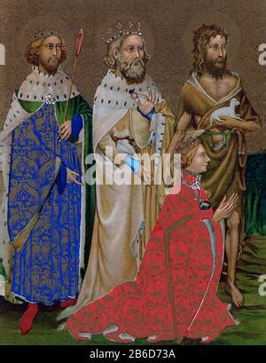Richard Ii And His Patron Saints John The Baptist Edward The Confessor