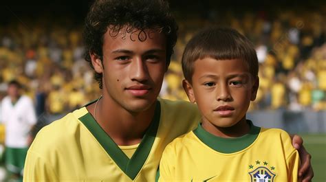 Fondo Em En Brasil Futbol Fondo Un Niño Y Una Niña En Un Campo De