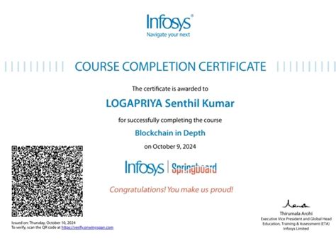 Logapriya S On Linkedin Blockchain Continuouslearning Infosys