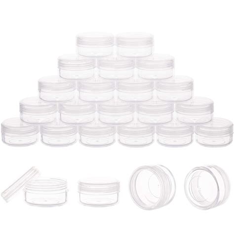 Tiny Cosmetic Containers 10 Gram 20pcs Sample Containers With Lids Bpa Free Clear