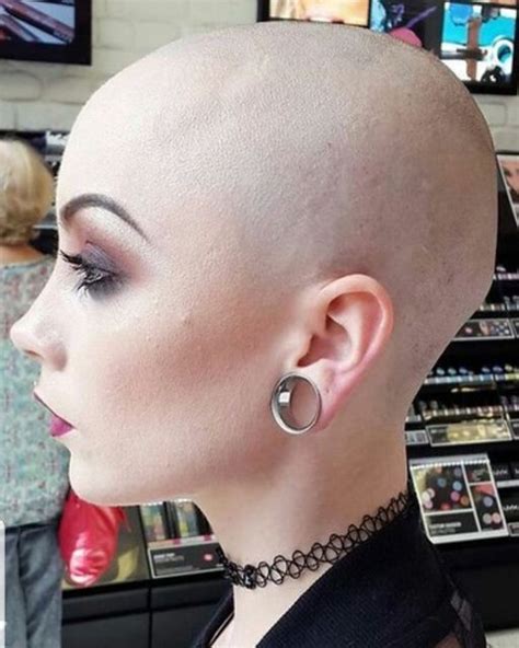 Pin On Female Shaved Head