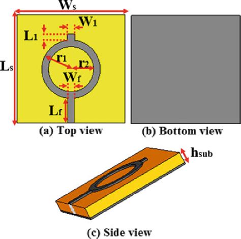 Layout Of The Graphene Based Suggested Antenna Download Scientific