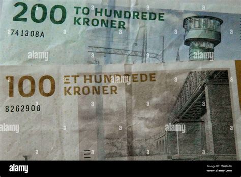 Copenhagen Denmark 20 February 2023 Danish Kroner Notes Currency In