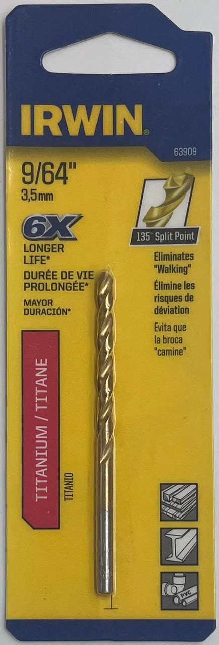 Discover The Hartmann Variety Tool Irwin 63909 Titanium Drill Bit 964