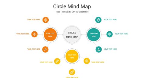 Circle Mind Map Diagram Powerpoint Template Map Diagram Mind Map Powerpoint Templates
