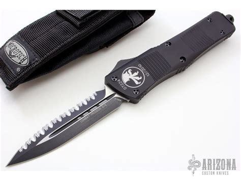 Combat Troodon De Black Serrated 07224 122010 Arizona Custom Knives