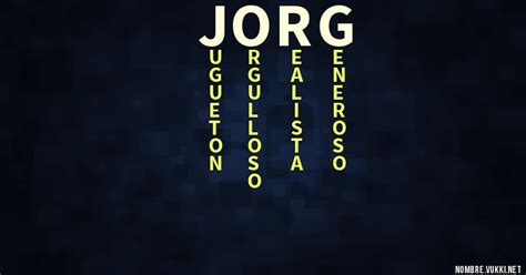 Qué Significa Jorg