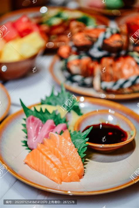 三文鱼中国菜系食品餐饮摄影汇图网