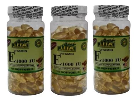 X3 Vitamina E 1000 Iu Alfa 100 Cuotas Sin Interés