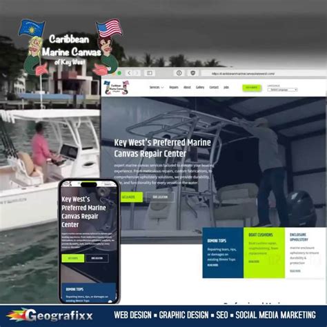 Caribbean Marine Canvas Web Design Project Geografixx