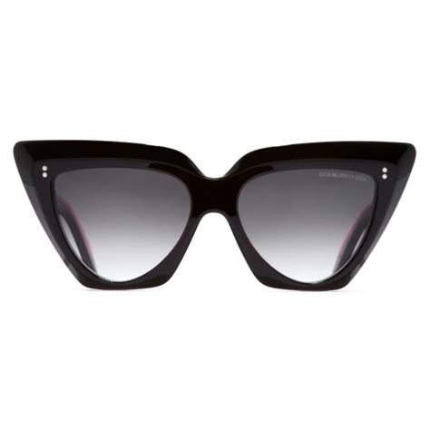 Cutler And Gross 1407 Cat Eye Sunglasses Black On Pink Luxury
