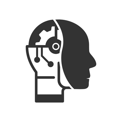 Vector Illustration Of Ai Robot Icon In Dark Color And White Background 26702635 Vector Art At