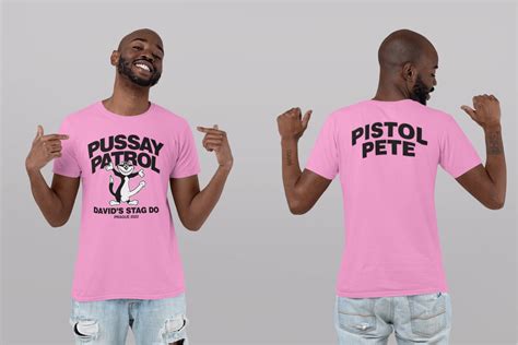Personalised Stag Do T Shirt Pussay Patrol Tee Sold By Cristi Haughty