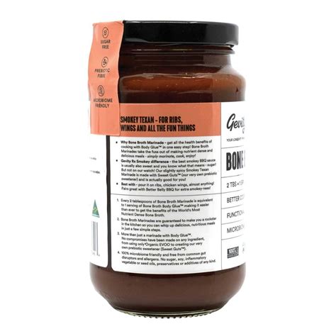 Gevity Rx Bone Broth Marinade Smokey Texan 375ml