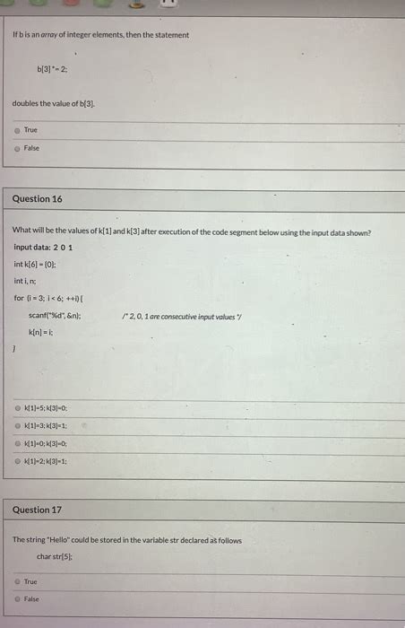 Solved Ifb Is An Array Of Integer Elements Then The