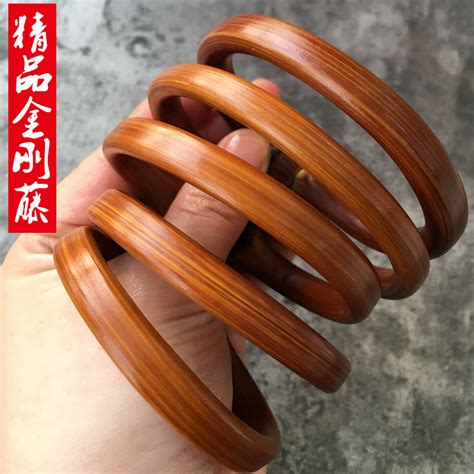 依沫金刚藤手镯木镯无节天然野生非西藏鸡血藤手镯女款男款情侣款 lo恋ve