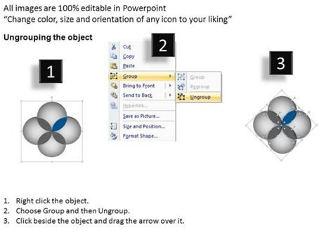 Powerpoint Layouts Strategy Four Overlapping Ppt Theme