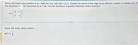 solved solve the initial value problem x′ t ax t for t≥0