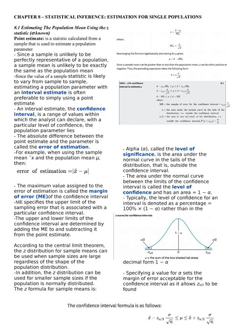 Chapter 8 Statistical Inference Estimation For Single Populations Chapter 8 Statistical