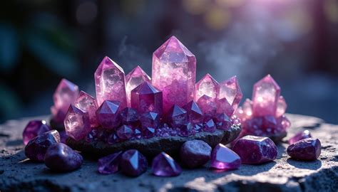 Free Glowing Amethyst Cluster Image Amethyst Crystal Purple