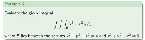 Solved Evaluate The Given Integral ∭ex2y2dv Where E Lies