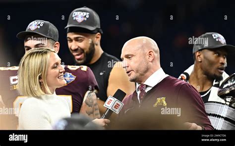 Detroit Michigan Usa 26th Dec 2023 Minnesota Head Coach Pj