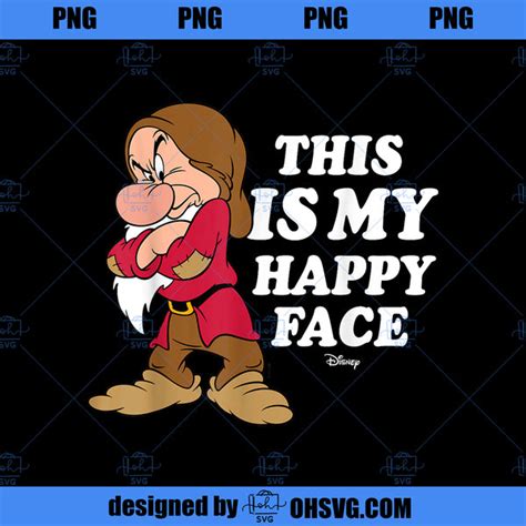 Disney Snow White Grumpy Happy Face Png Disney Png Snow White Png Ohsvg