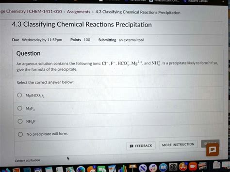 Temuas Ge Chemistry Chem 1411 010 Assignments 43 Classifying Chemical