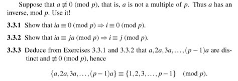 Solved Suppose That A Mod P That Is A Is Not A Chegg