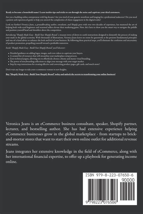 Build Your Shopify Brand Shopify Made Easy 2023 By Veronica Jeans