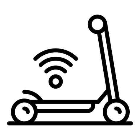 アクティブな電動スクーターのアイコン白い背景に分離された Web デザインのアクティブな電動スクーター ベクトル アイコンを概要します