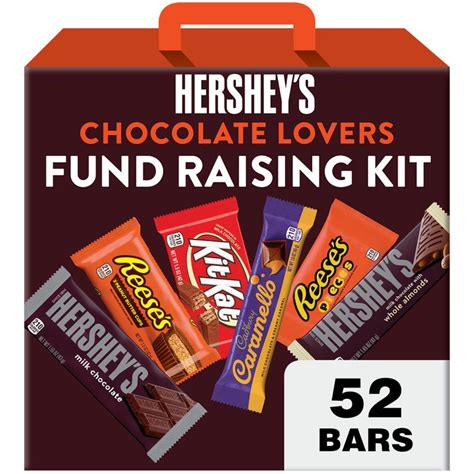 Hershey Fund Raising Chocolate Bars Kit Chocolate Lovers 52 Ct