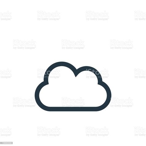 흰색 배경에서 격리된 클라우드 컴퓨팅 벡터 아이콘입니다 웹 사이트 디자인 및 모바일 앱 개발을 위한 개요 씬 라인 클라우드 컴퓨팅 아이콘 씬 라인 클라우드 컴퓨팅 개요