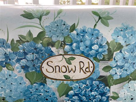 Personalized Blue Hydrangea Mailbox Unique Mailbox T For New Home