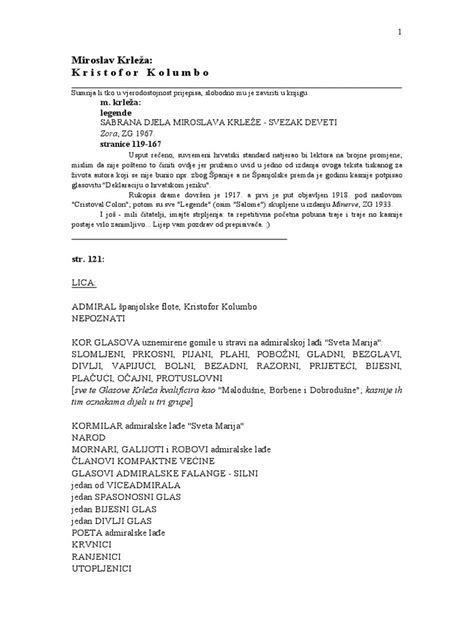 Krleza Kristofor Kolumbo Pdf