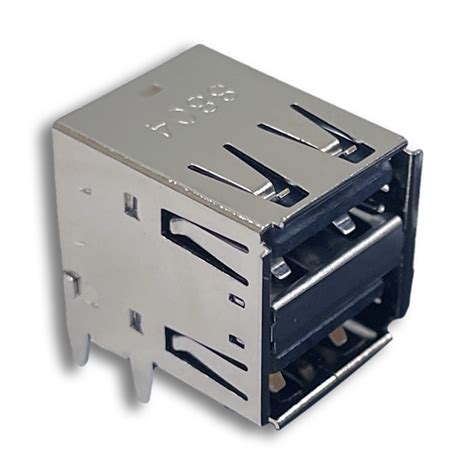 Usb Type A 20 Connector Right Angle Horizontal Thru Hole Dual